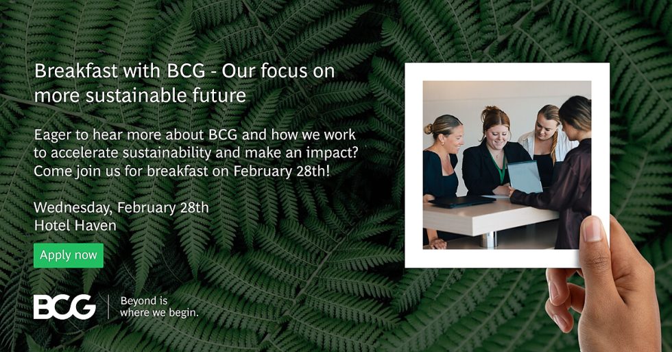 Breakfast with BCG – our focus on more sustainable future | AALTO ...